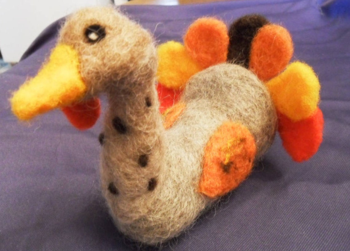 Needle Felted Wool Turkey - Etsy
