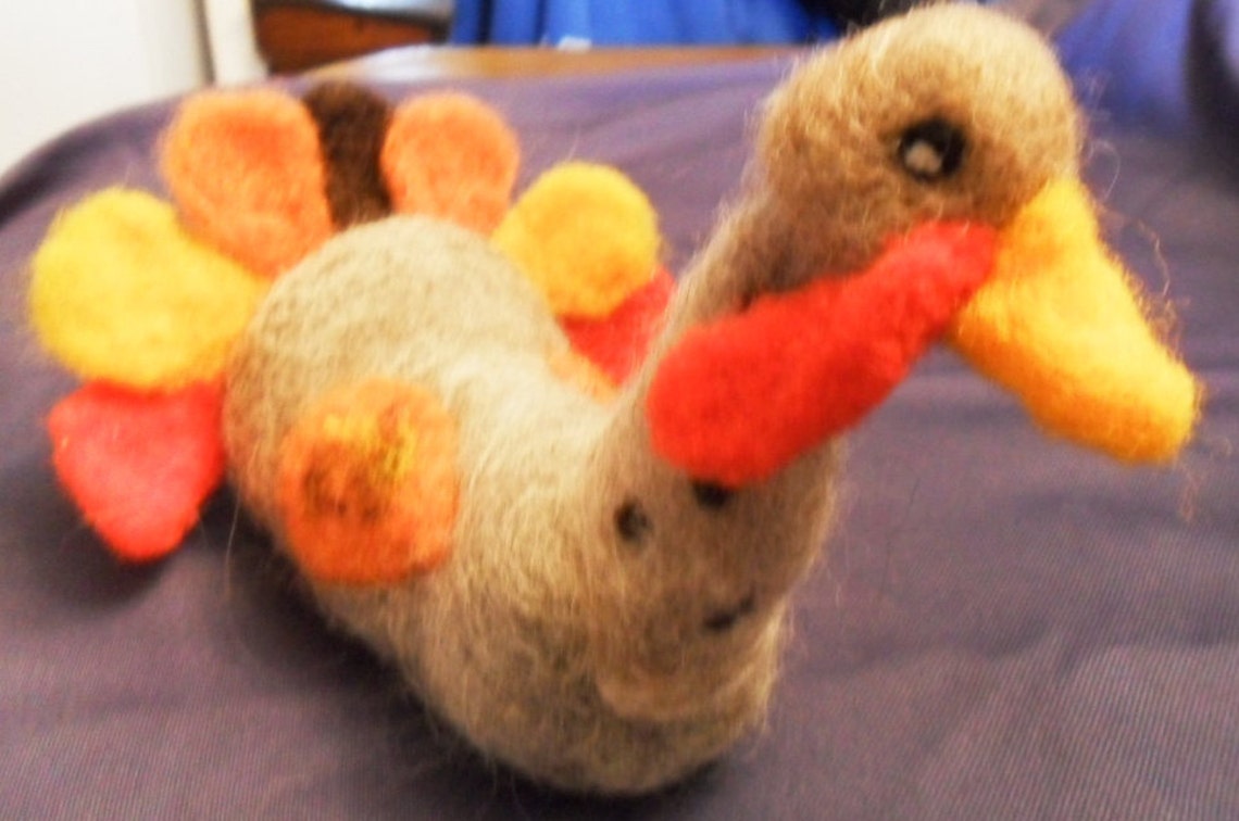 Needle Felted Wool Turkey - Etsy