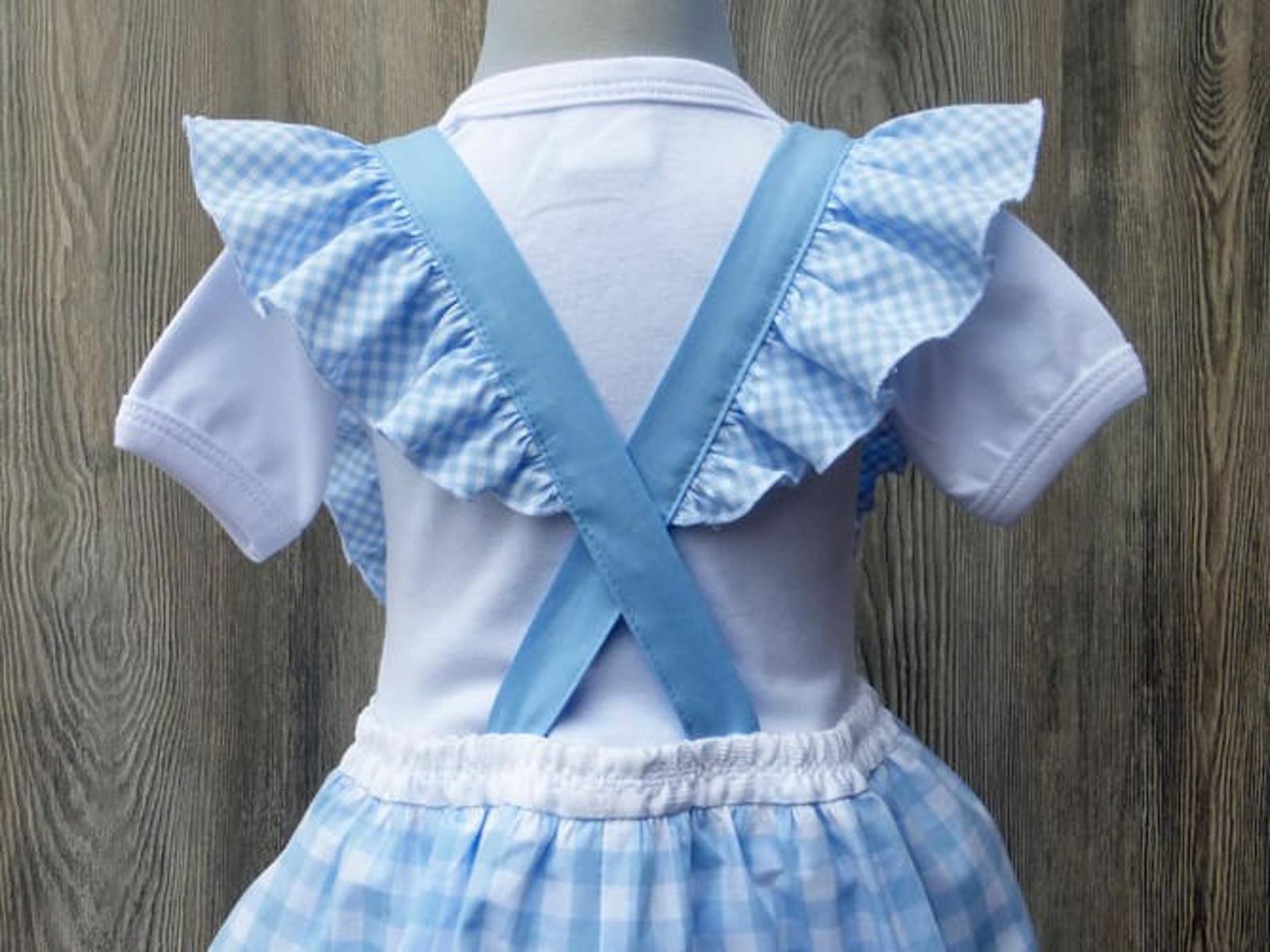 Babys First Dirndl, Baby Dirndl, Light Blue Checkered Christening Robe ...