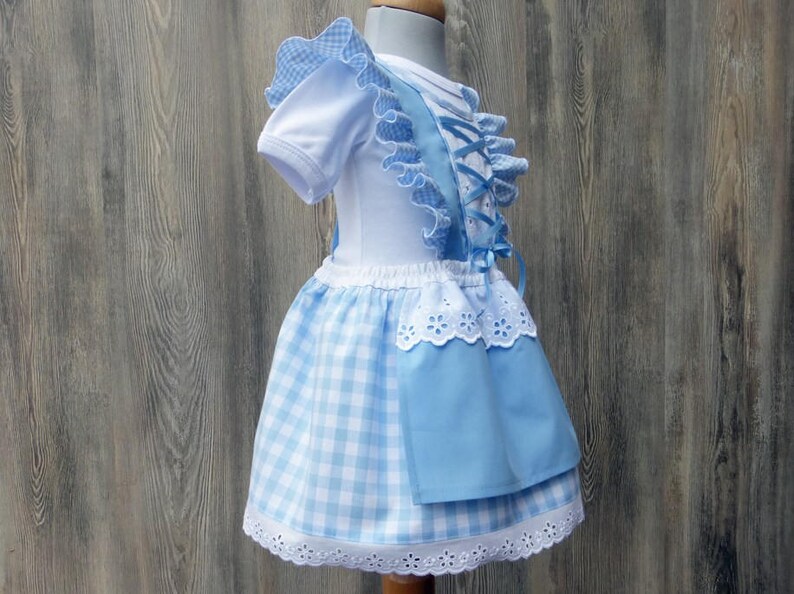 Babys First Dirndl, Baby Dirndl, Light Blue Checkered Christening Robe ...