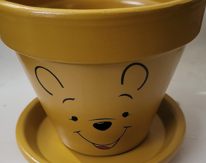 Winnie the Pooh Clay Pot 6 Inch - Etsy