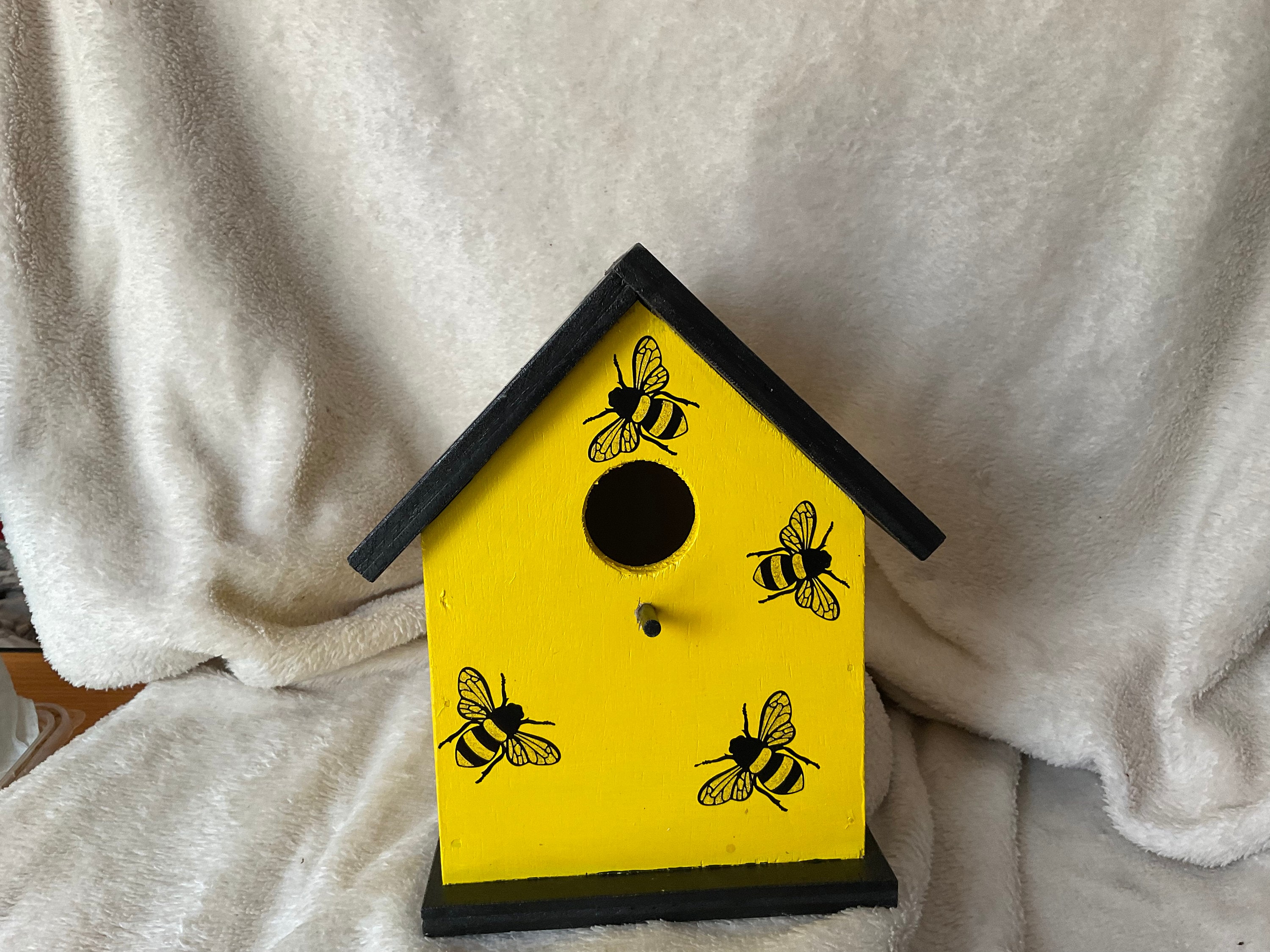 Bird House With Bumble Bees - Etsy
