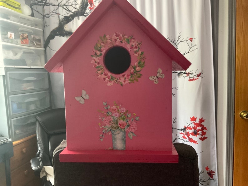 Bird House in Pink Theme - Etsy