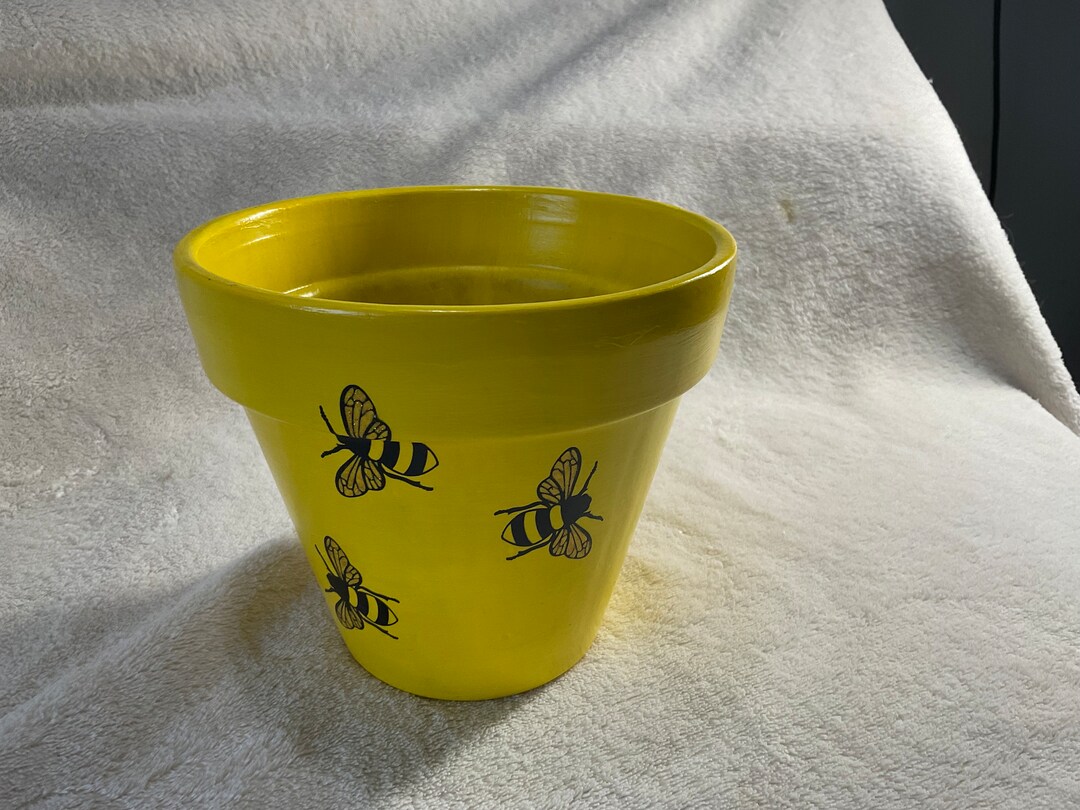 Bumble Bee Clay Pot - Etsy
