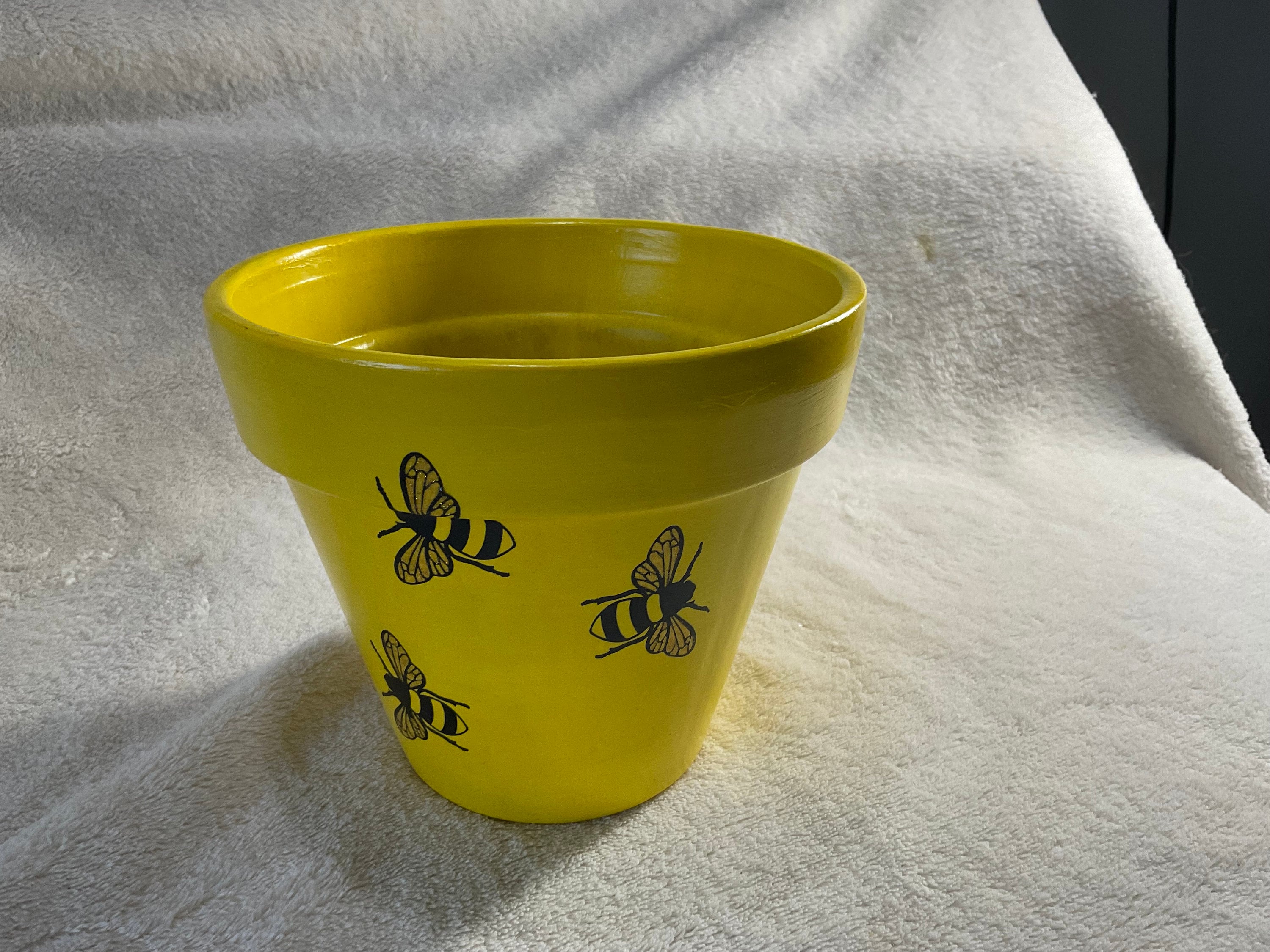 Bumble Bee Clay Pot - Etsy