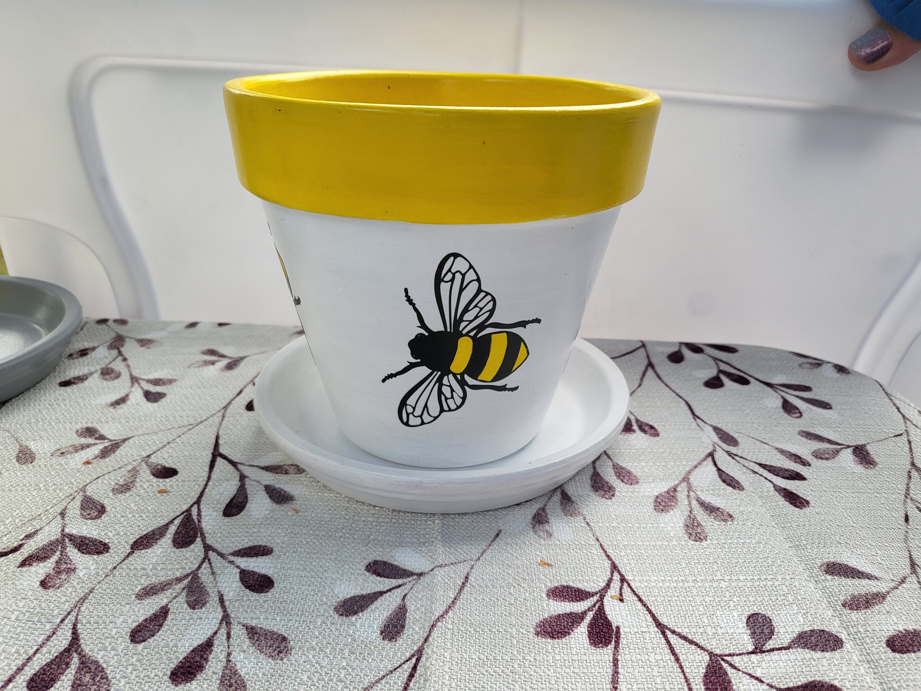 Bumble Bee Clay Pot 6 Inches - Etsy