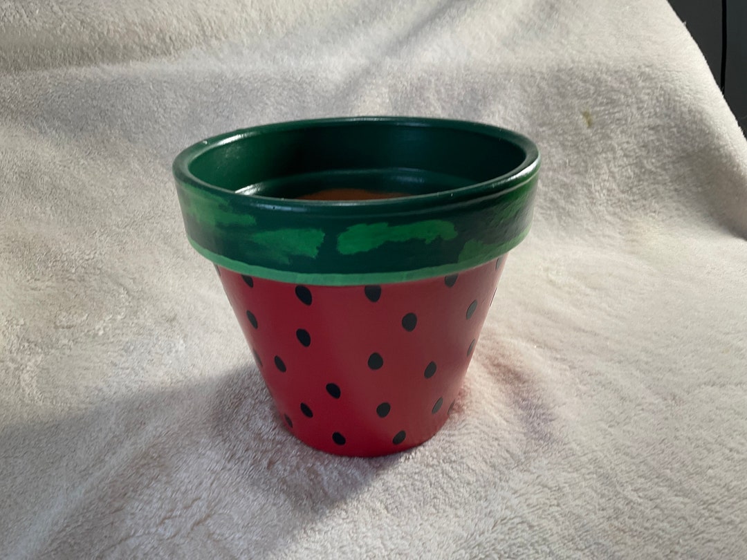 Watermelon Clay Pot - Etsy