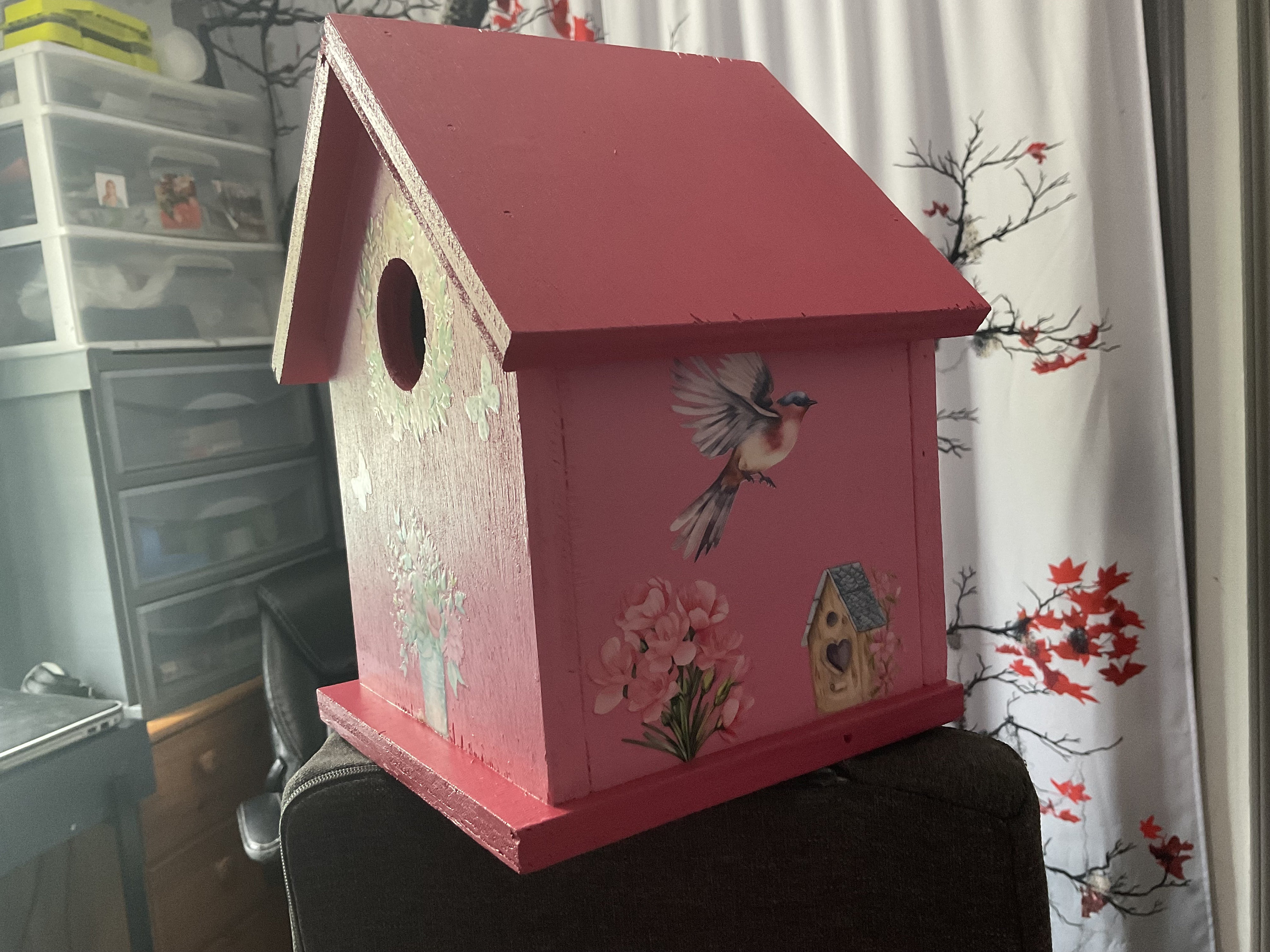 Bird House in Pink Theme - Etsy