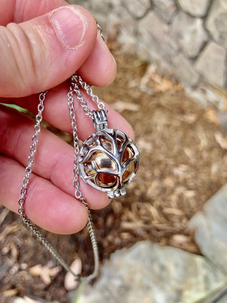Silver Metal Tree of Life Cage Locket With Rose Gold Color - Etsy