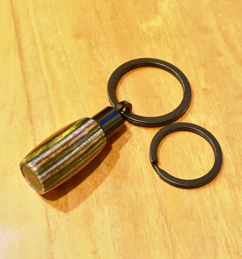 Mountain Camo Laminate Wood & Black Stainless Steel Key Ring - Etsy