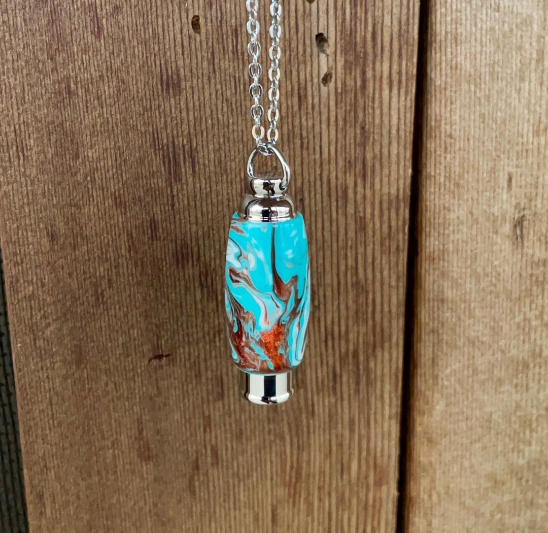 Waterproof Acrylic & Stainless Steel Cremation Urn Pendant | Unique ...