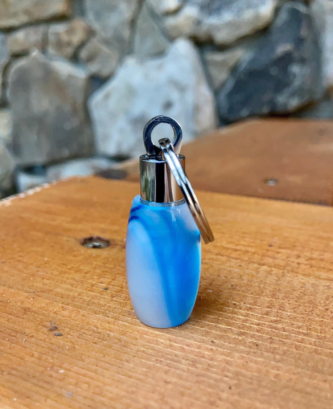 Glacial Ice Acrylic Resin & Silver Stainless Steel Waterproof Miniature ...