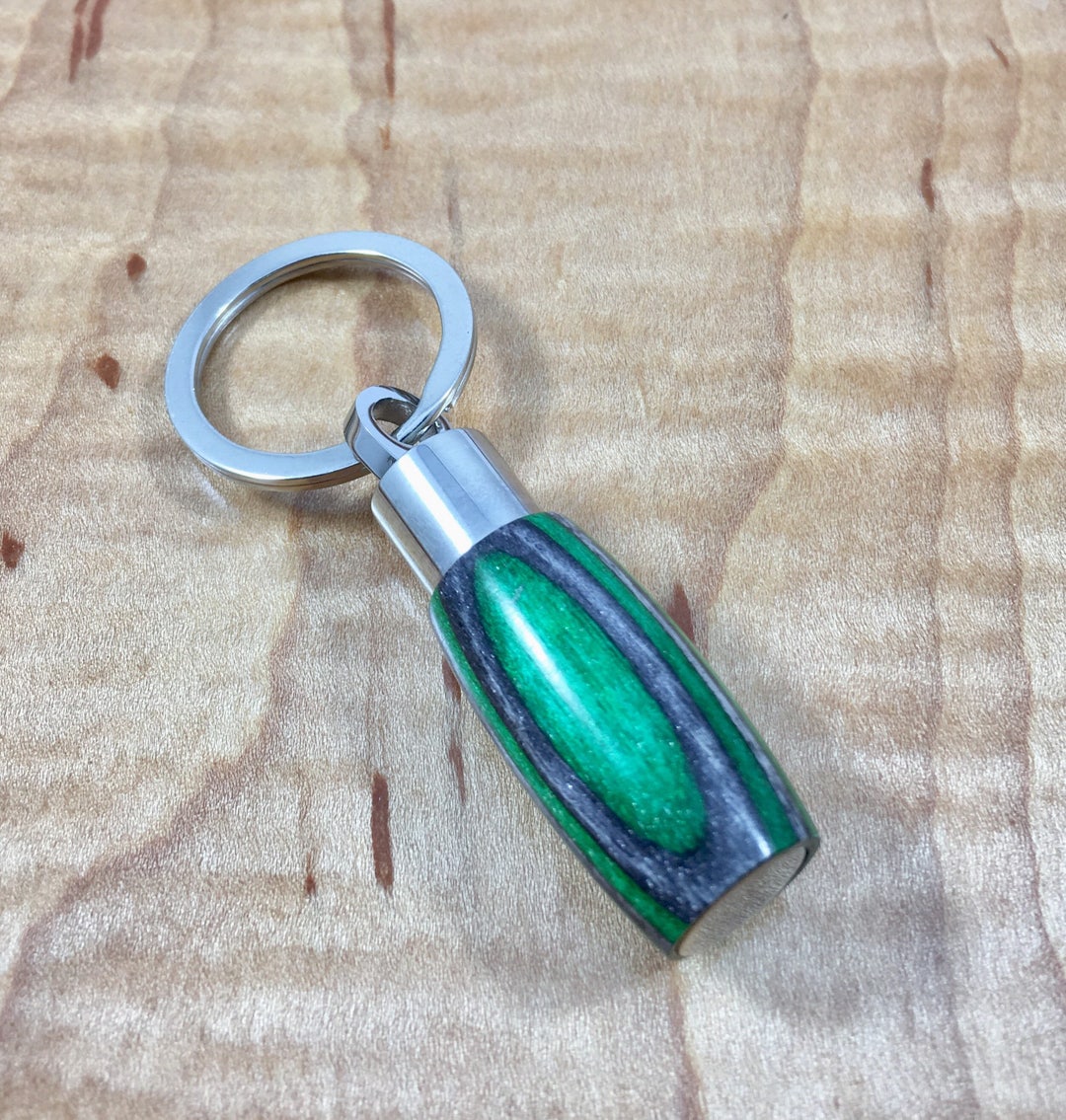 Laminate Wood Cremation Keychain: Stainless Steel Urn, Secret Stash - Etsy