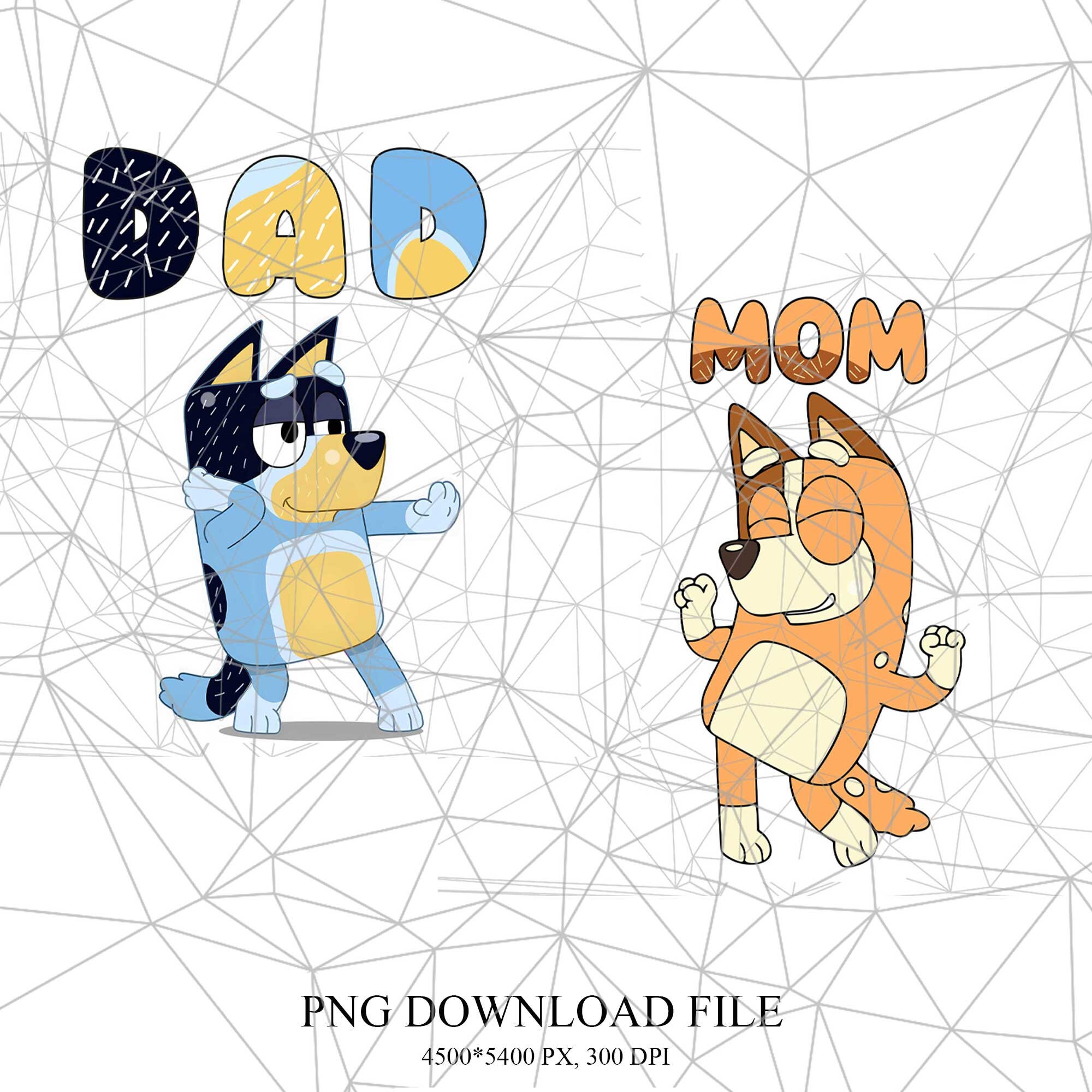 Bluey Dad Png Bluey Vatertag Png Bluey Bandit Heeler Png - Etsy.de