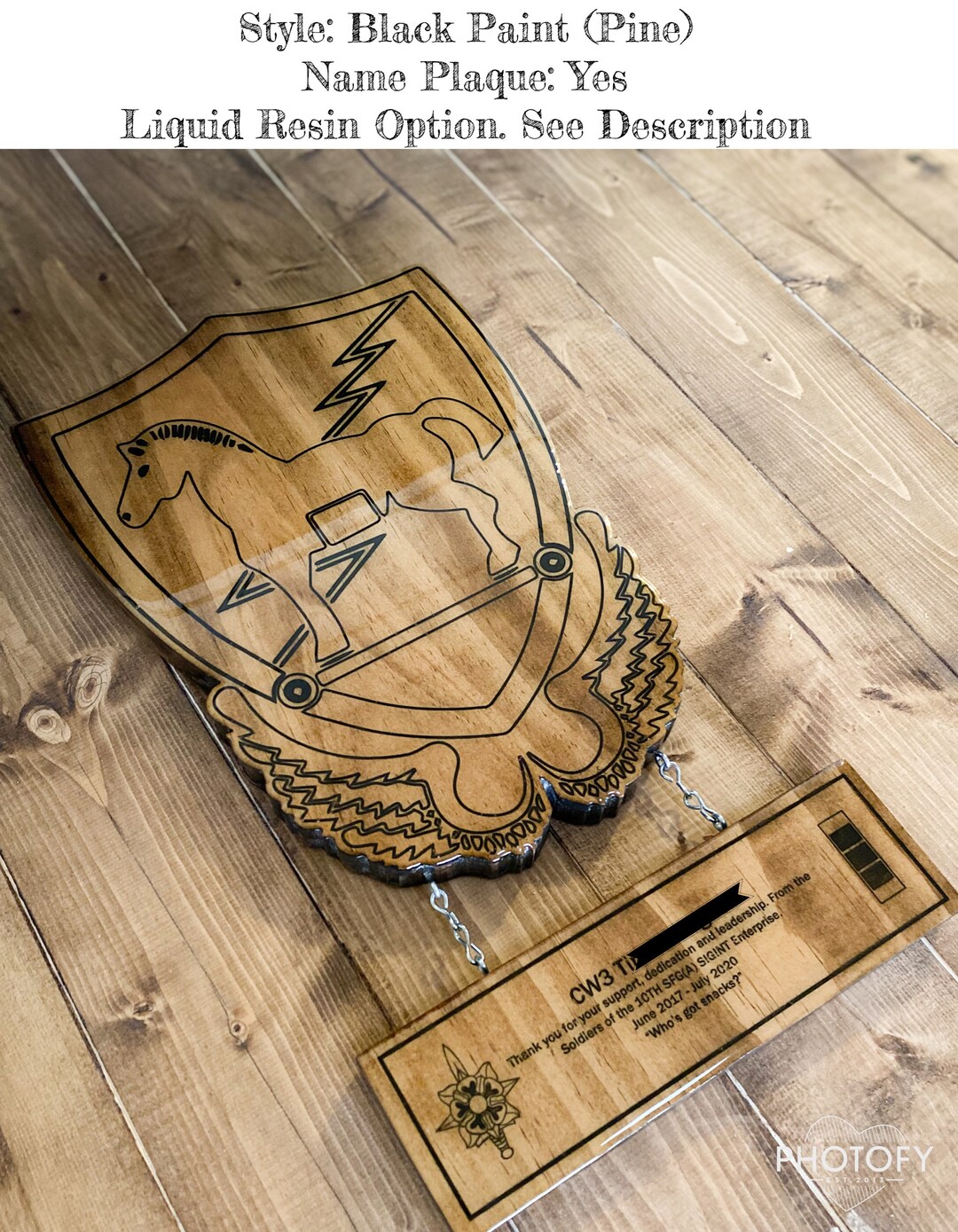 Liquid Resin Option for Custom Plaques - Etsy