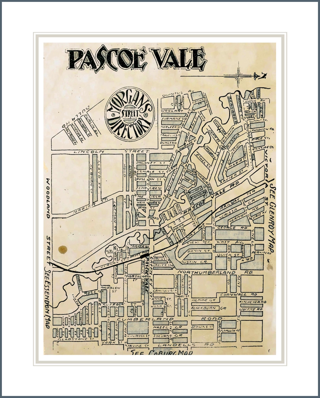 Vintage Archival Reproduction Map of Pascoe Vale No 129 - Etsy