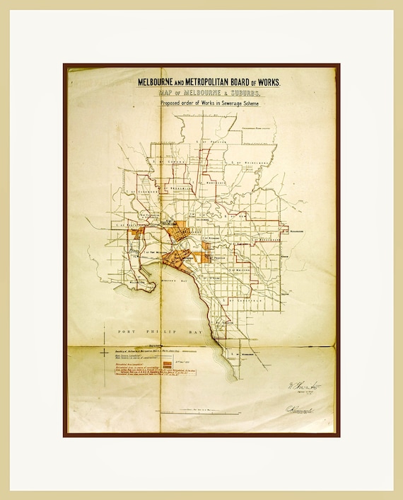 Early MAPS of Old Melbourne During the 1800's. Vintage - Etsy Australia