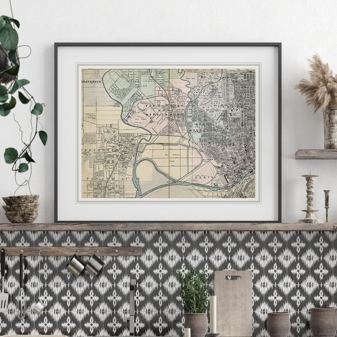 Vintage Flemington Historical Map - Etsy