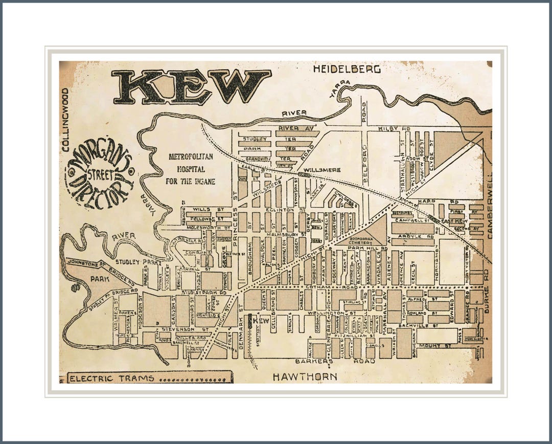 Vintage Archival Reproduction Map of Kew No 160 - Etsy