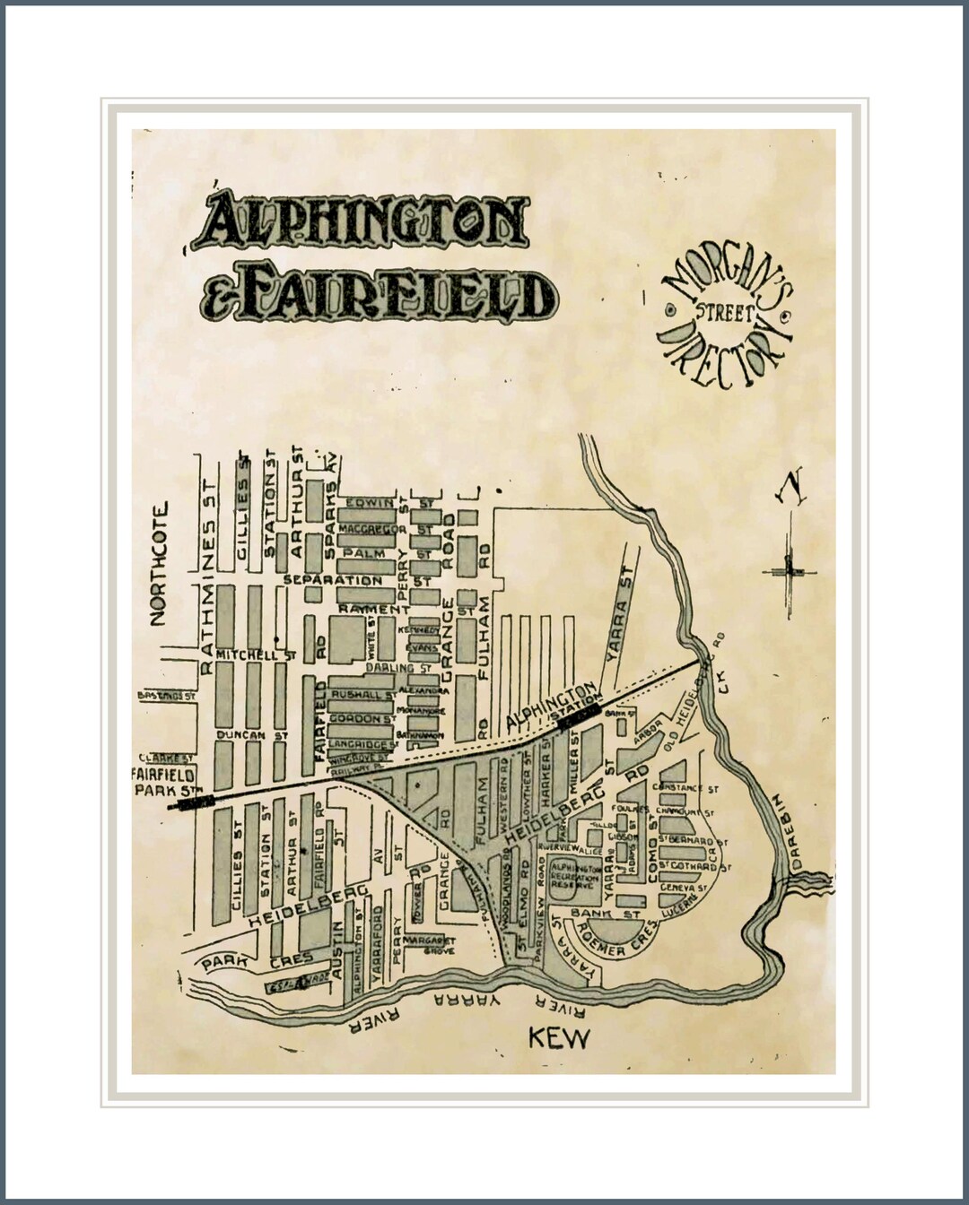 Vintage Archival Reproduction Map of Alphington No 110 - Etsy