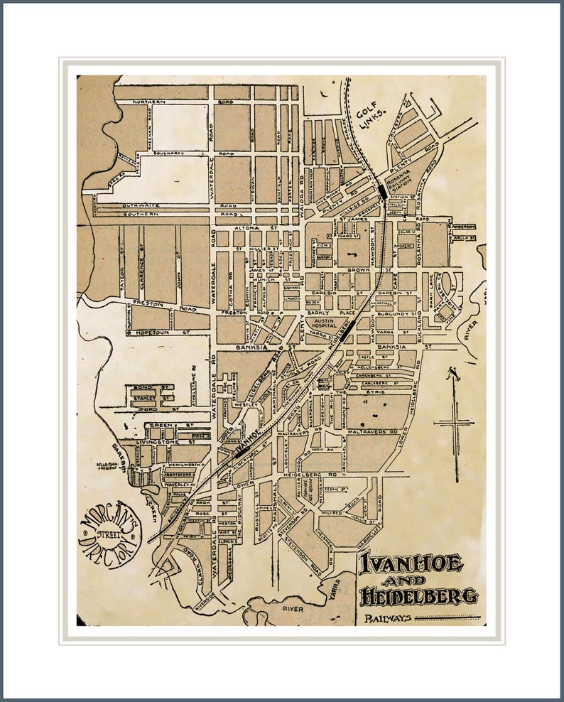 Vintage Archival Reproduction Map of Ivanhoe No 115 - Etsy