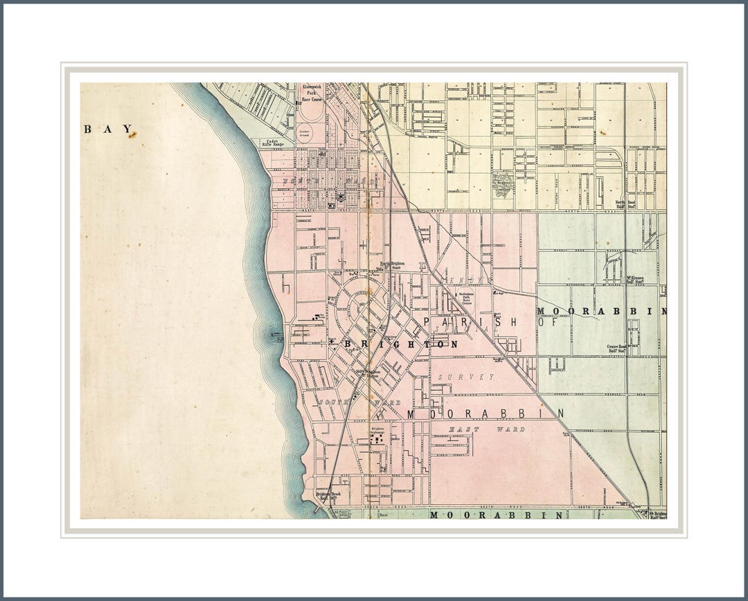 Vintage Archival Reproduction Map of Melbourne No 86 - Etsy