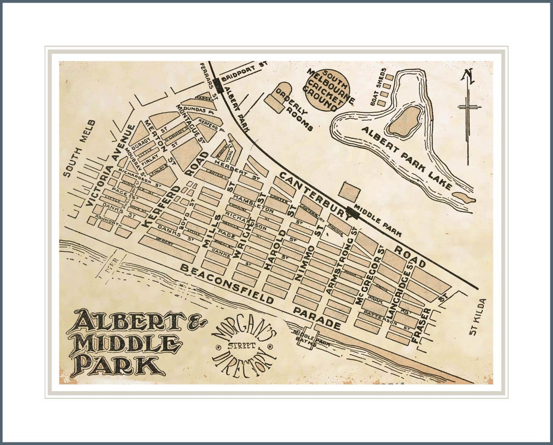 Vintage Archival Reproduction Map of Albert Park No 142 - Etsy