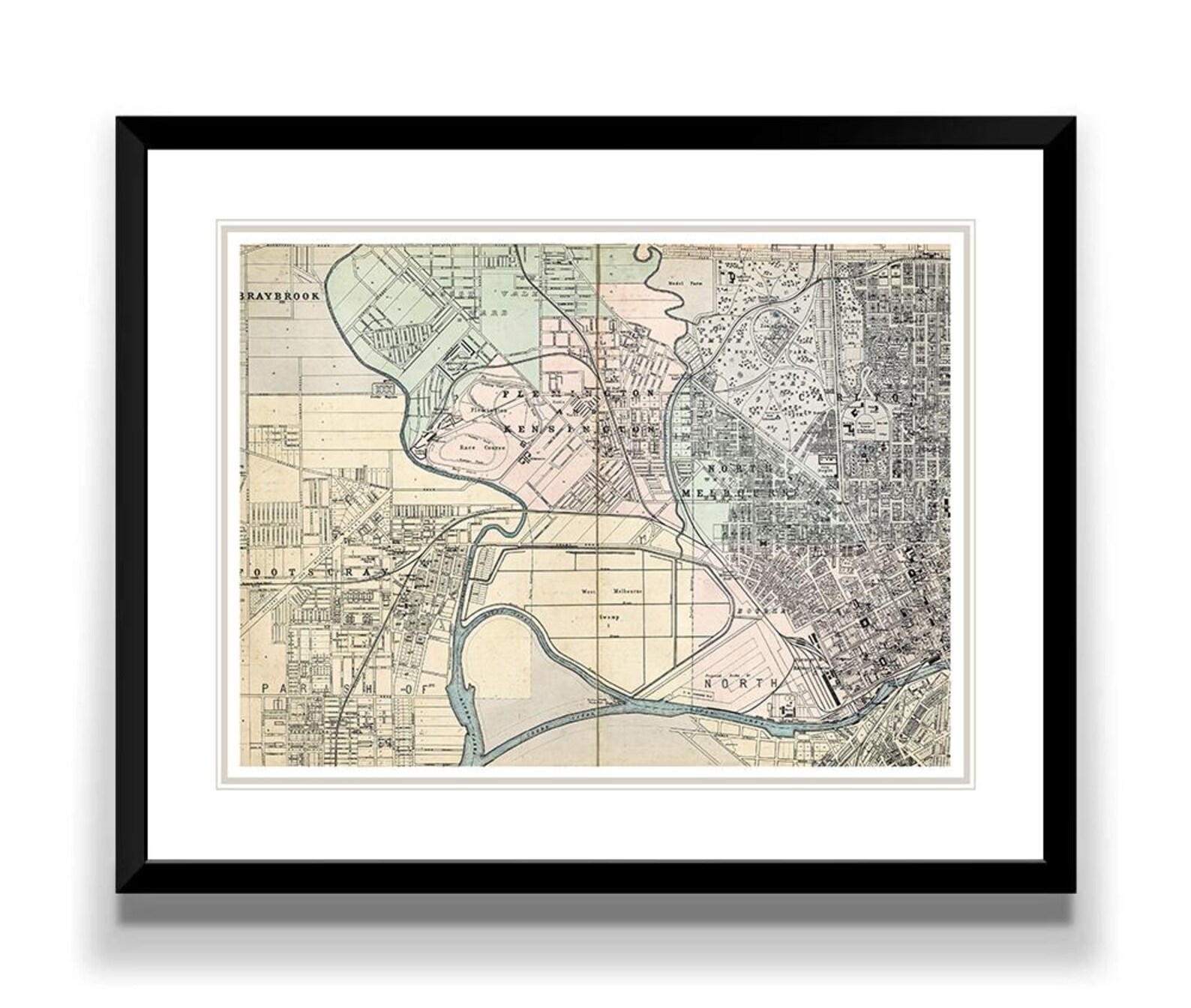Vintage Flemington Historical Map - Etsy
