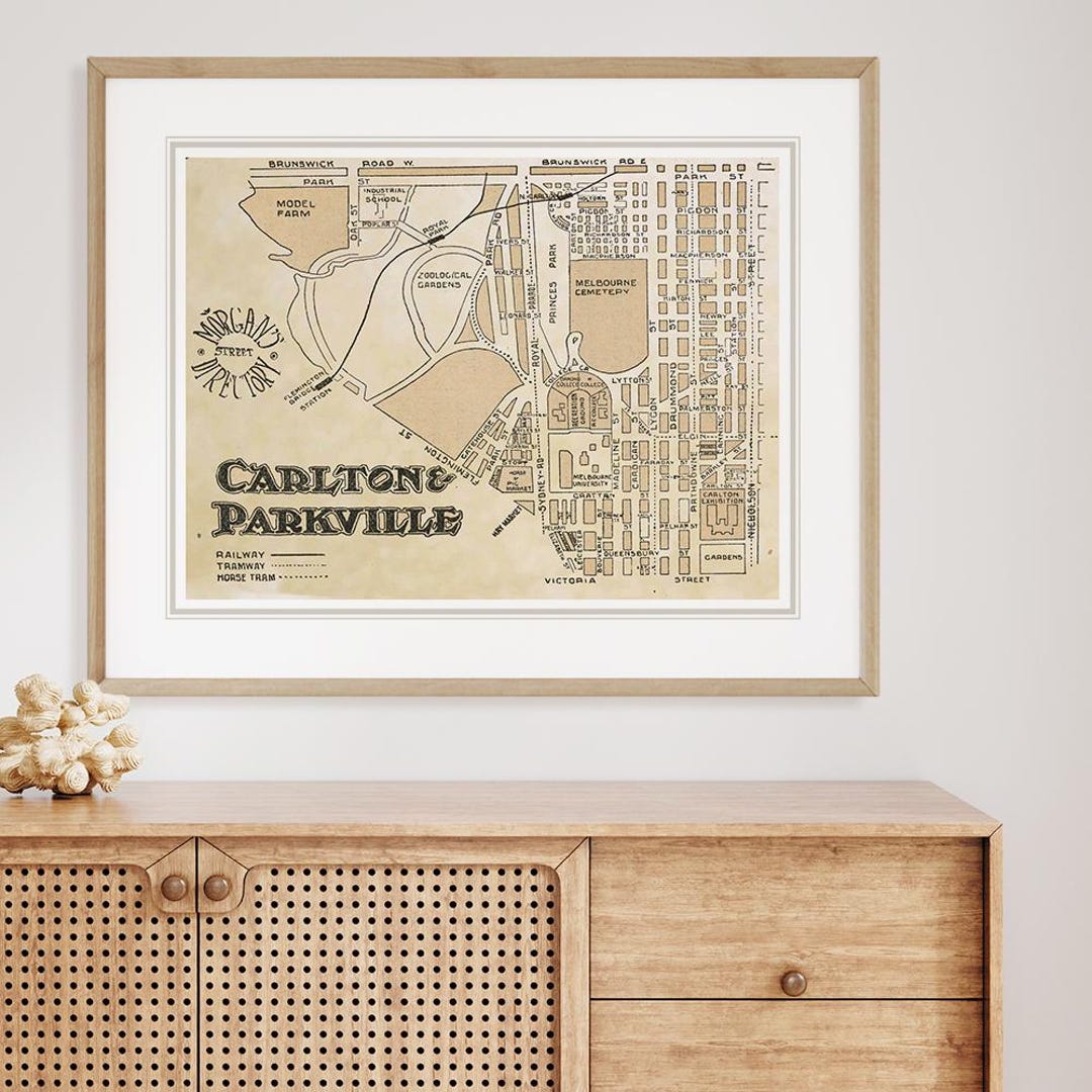 Vintage Carlton & Parkville Map - Etsy