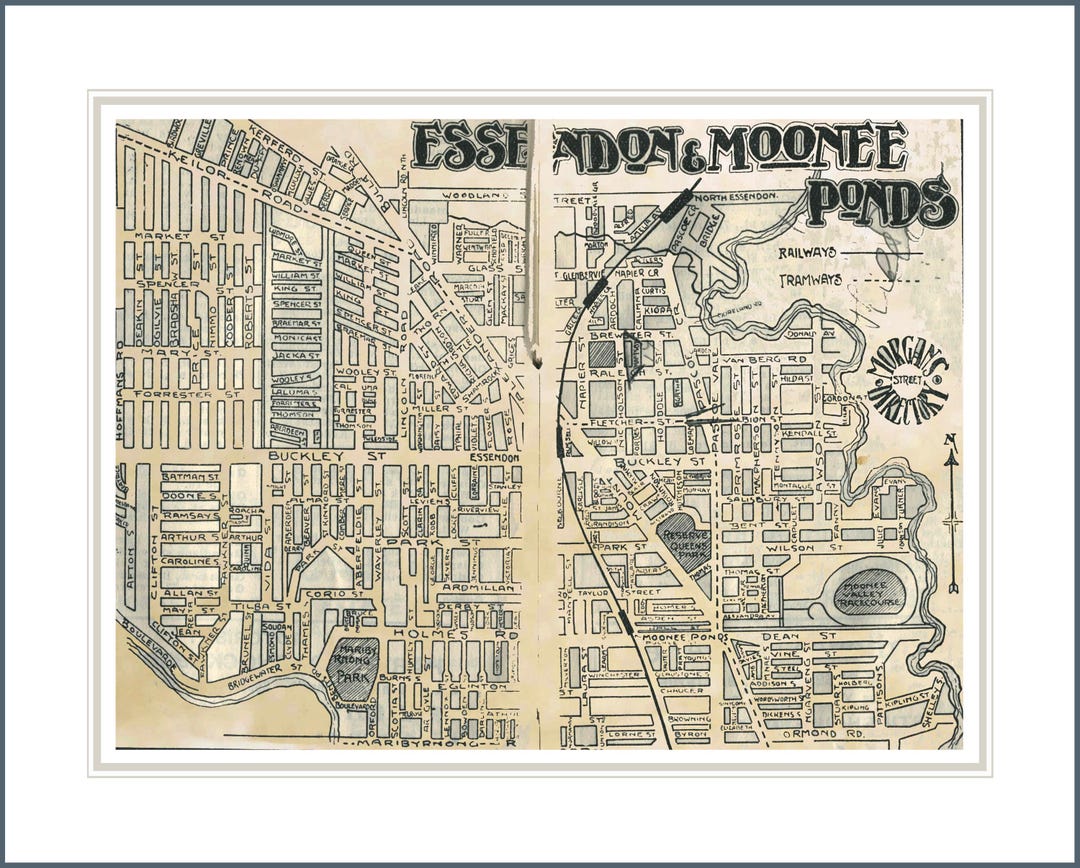 Vintage Archival Reproduction Map of Essendon No 159 - Etsy