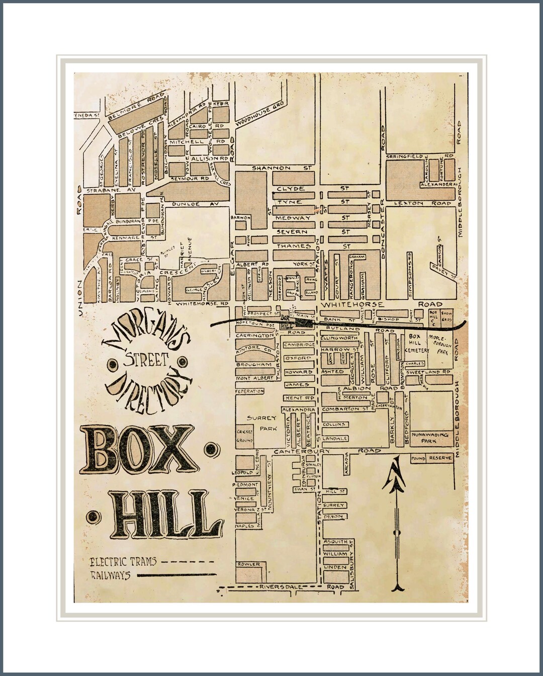 Vintage Archival Reproduction Map of Box Hill No 112 - Etsy