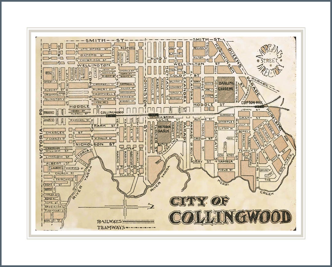 Vintage Archival Reproduction Map of Collingwood No 145 - Etsy
