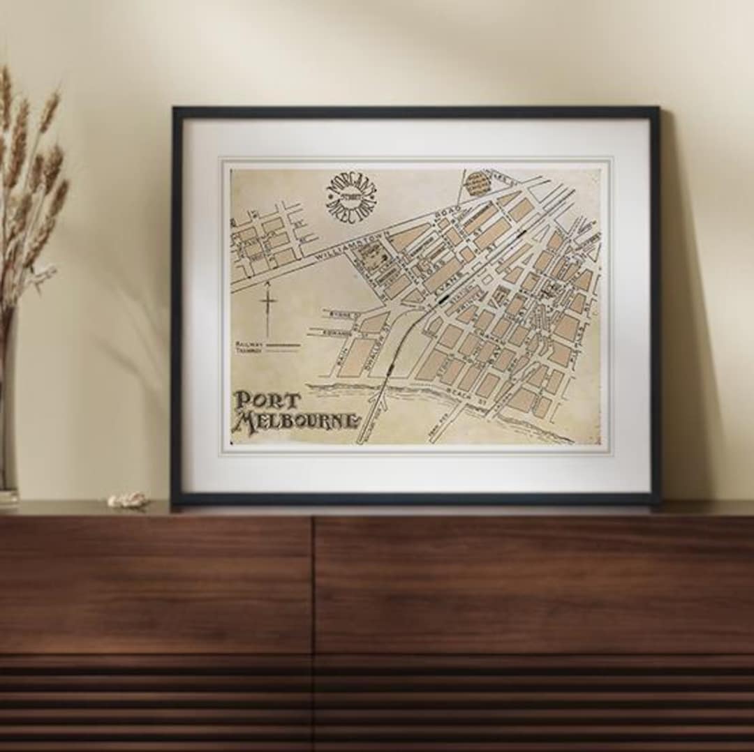 Vintage Port Melbourne Map - Etsy
