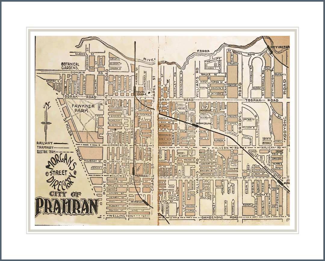 Vintage Archival Reproduction Map of Prahran No 151 - Etsy