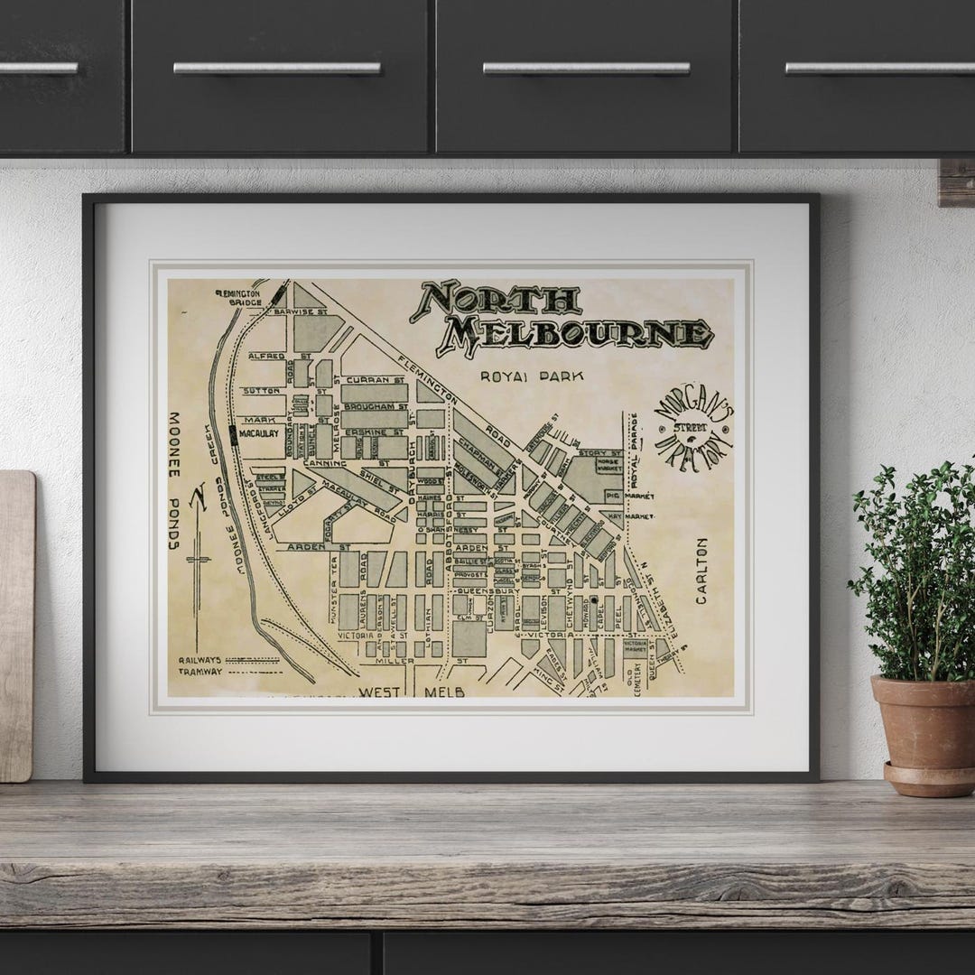 Vintage North Melbourne Map - Etsy