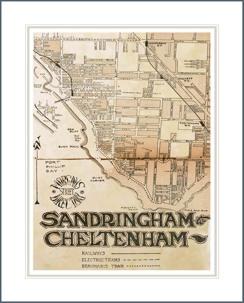 Vintage Archival Reproduction Map of Sandringham No 117 - Etsy Australia