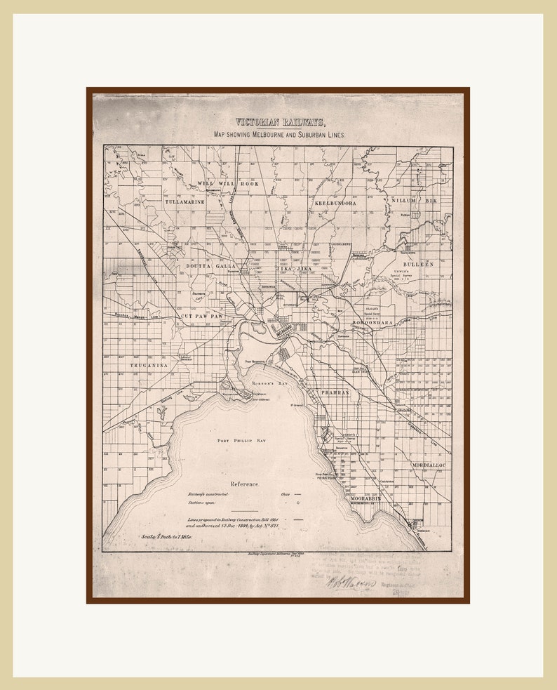 Early MAPS of Old Melbourne During 1800's. Vintage Style - Etsy