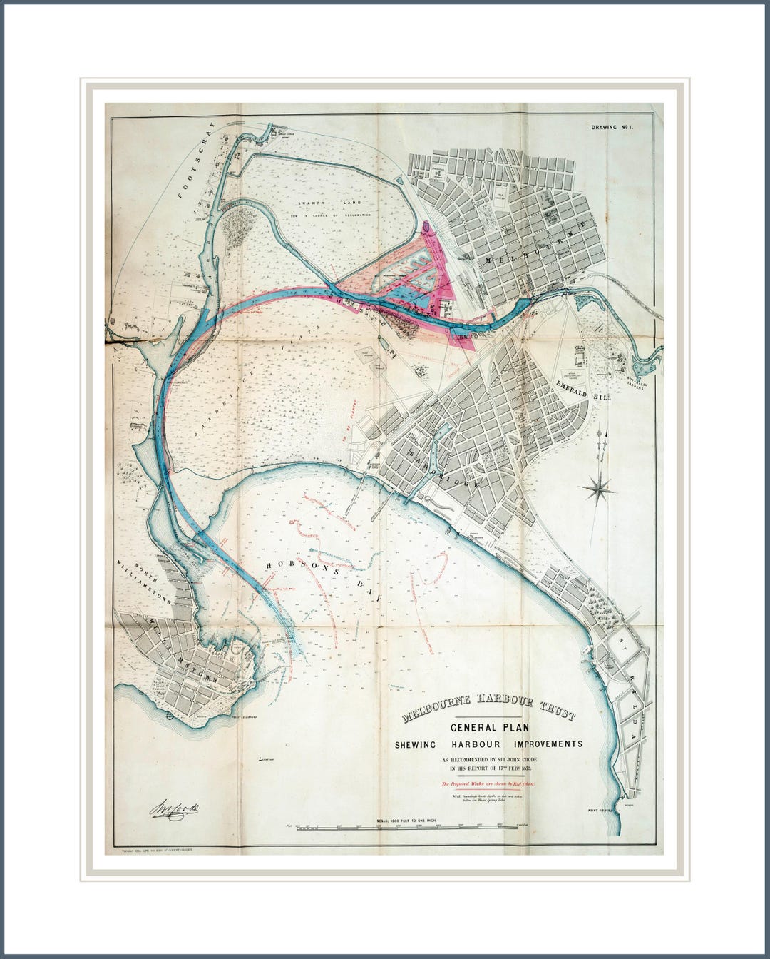 Vintage Archival Reproduction Map of Melbourne Harbour Trust No 29 - Etsy