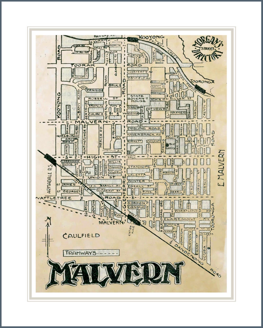 Vintage Archival Reproduction Map of Malvern No 132 - Etsy