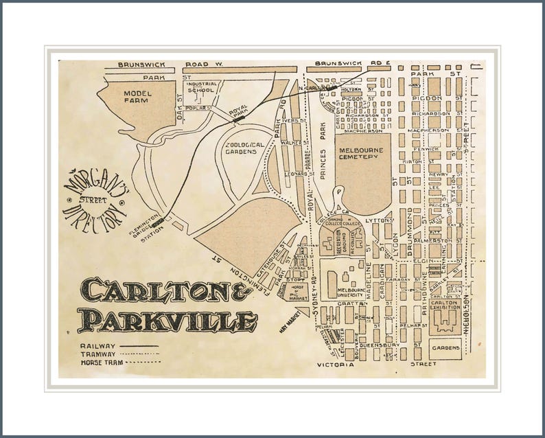 Vintage Archival Reproduction Map of Carlton 141 - Etsy