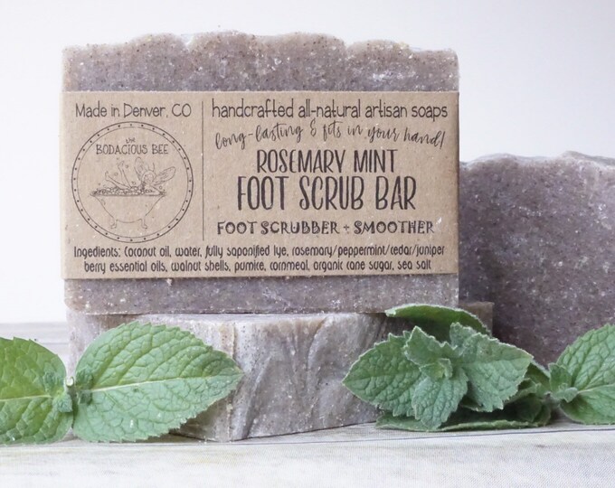 Foot Scrub Soap | Artisanal Soap, Rosemary Mint Soap, Pumice Soap ...
