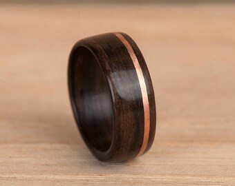 Copper Inlay Ring | Etsy