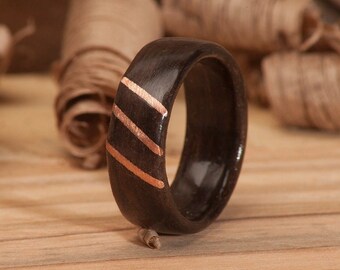 Couples Rings Wood Ring Set Handmade Maple & Walnut Bentwood | Etsy