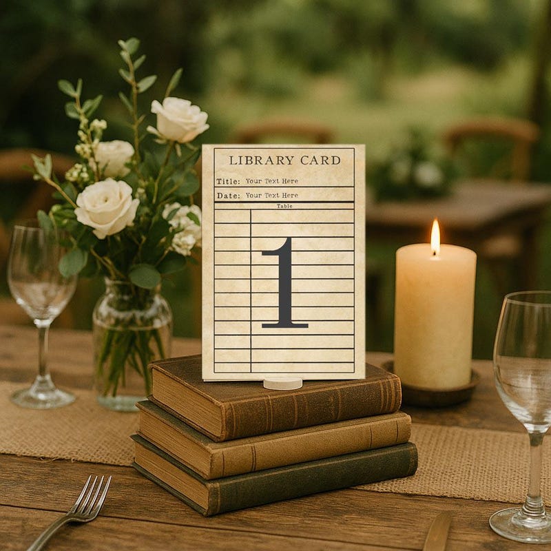Library Number Table - Etsy