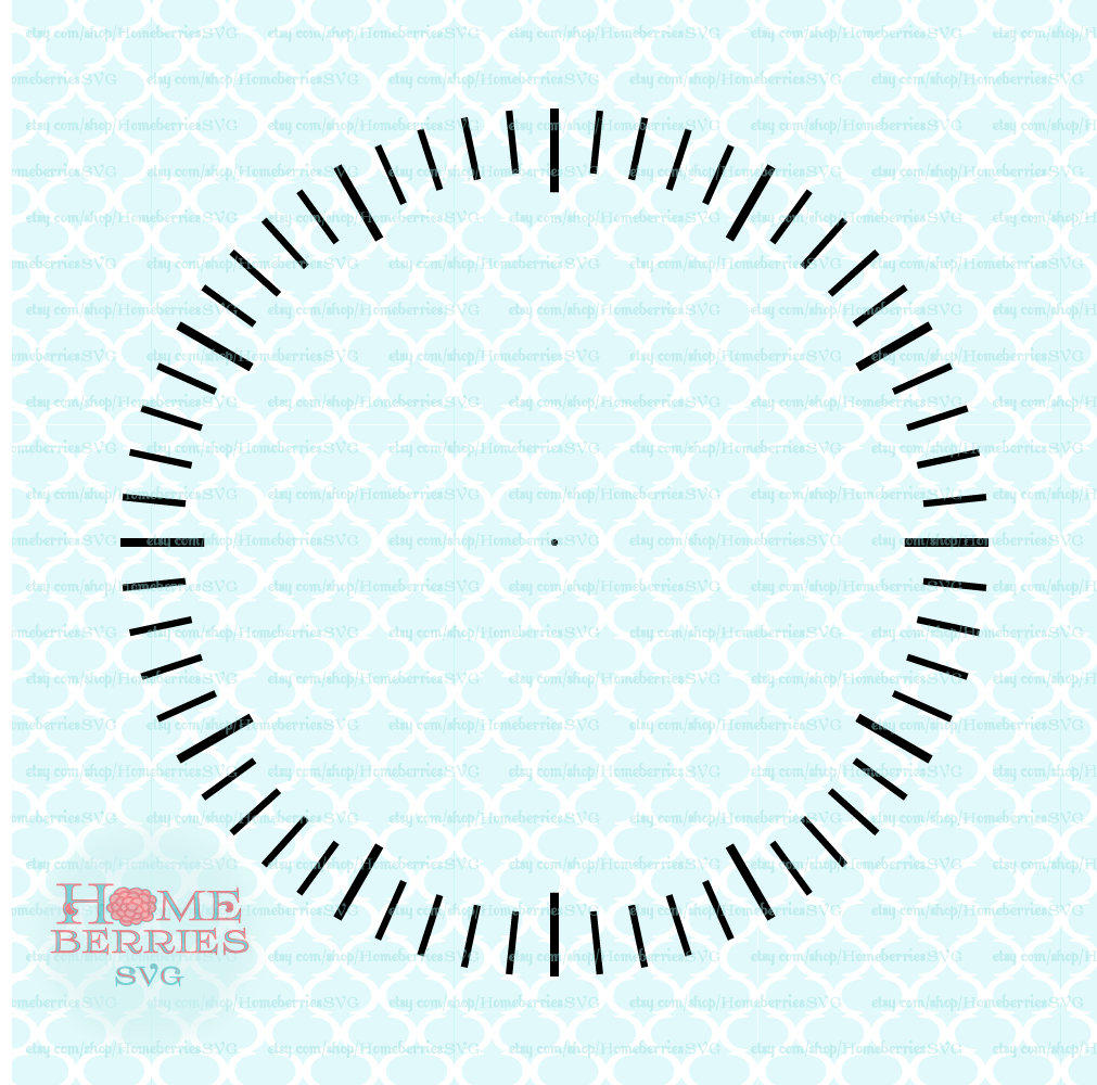 Hour Minute Hand Markers Clock Face Long Markers svg dxf eps ai cut ...