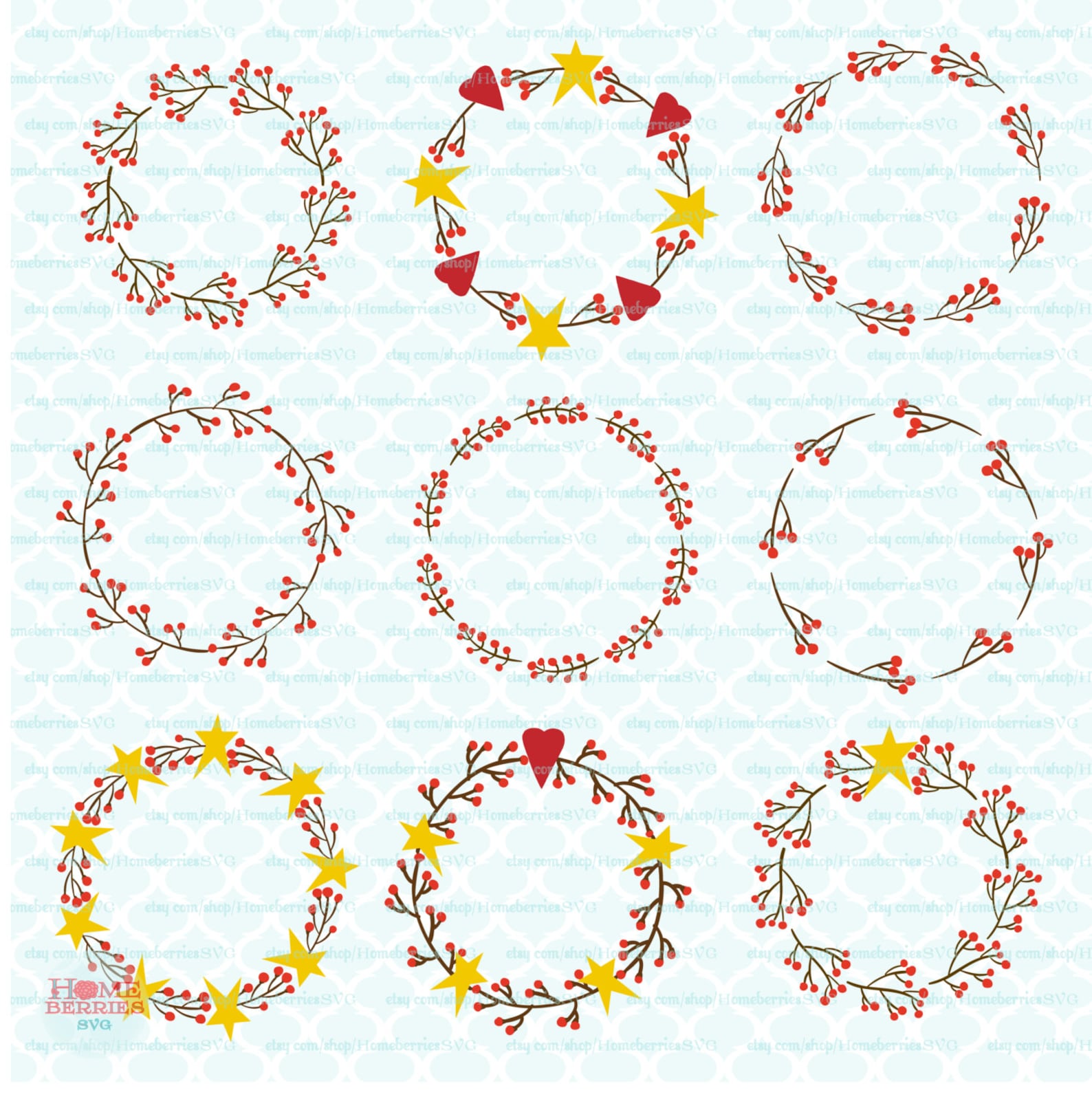 Primitive Svg Pip Berry Wreaths Svg Pip Wreaths Svg Prim Svg Prim ...