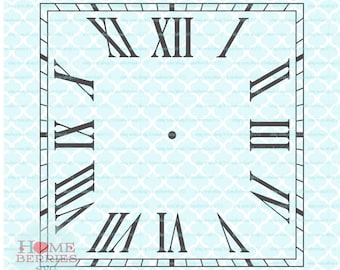 Square Clock Face Template