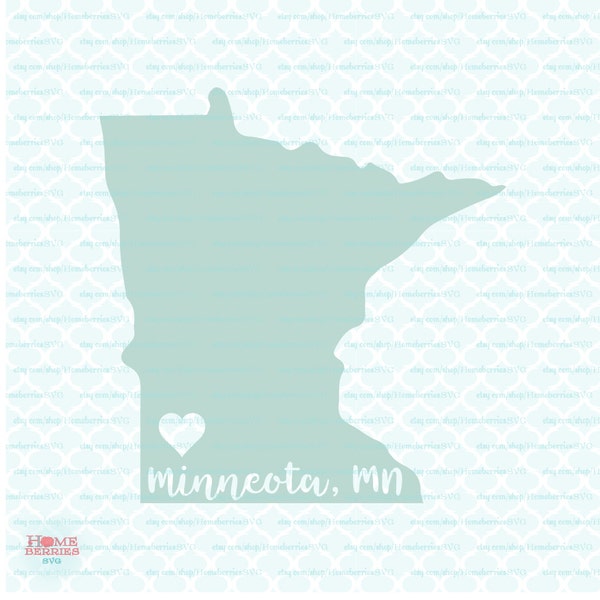 Mn State Silhouette - Etsy