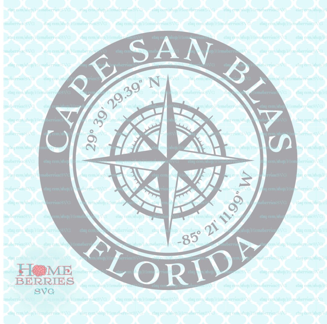 Cape San Blas Florida Home Coordinates FL Hometown Nautical Location ...