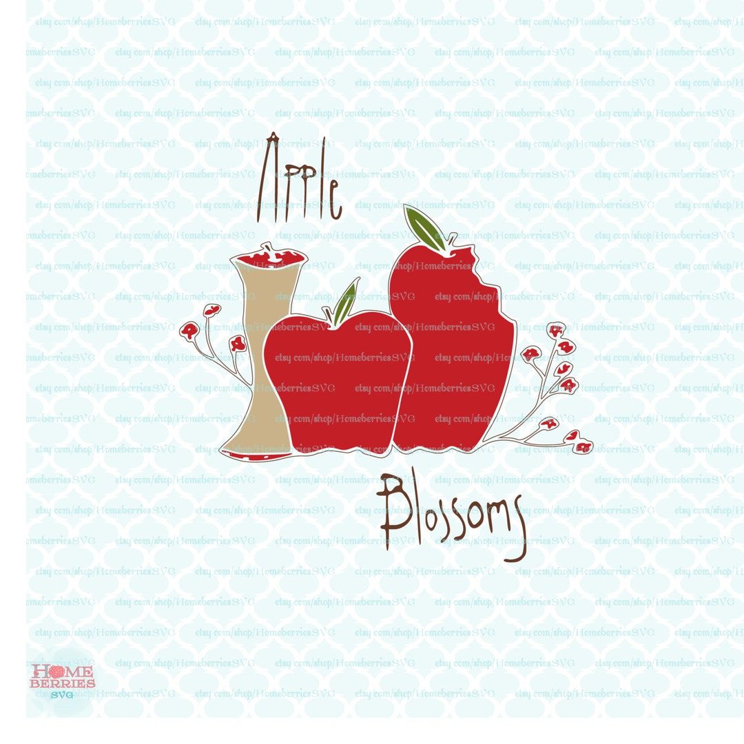 Primitive Svg Fall Sg Apple Blossoms Cutting File / Clipart Svg Eps Dxf ...